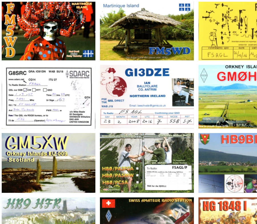 Collection de cartes QSL - zapgillou.fr